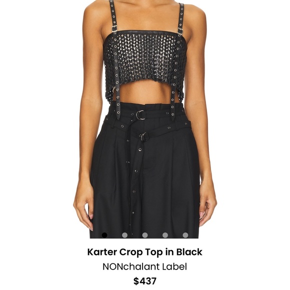 NONchalant | Tops | Nonchalant Label Black Karter Crop Top | Poshmark